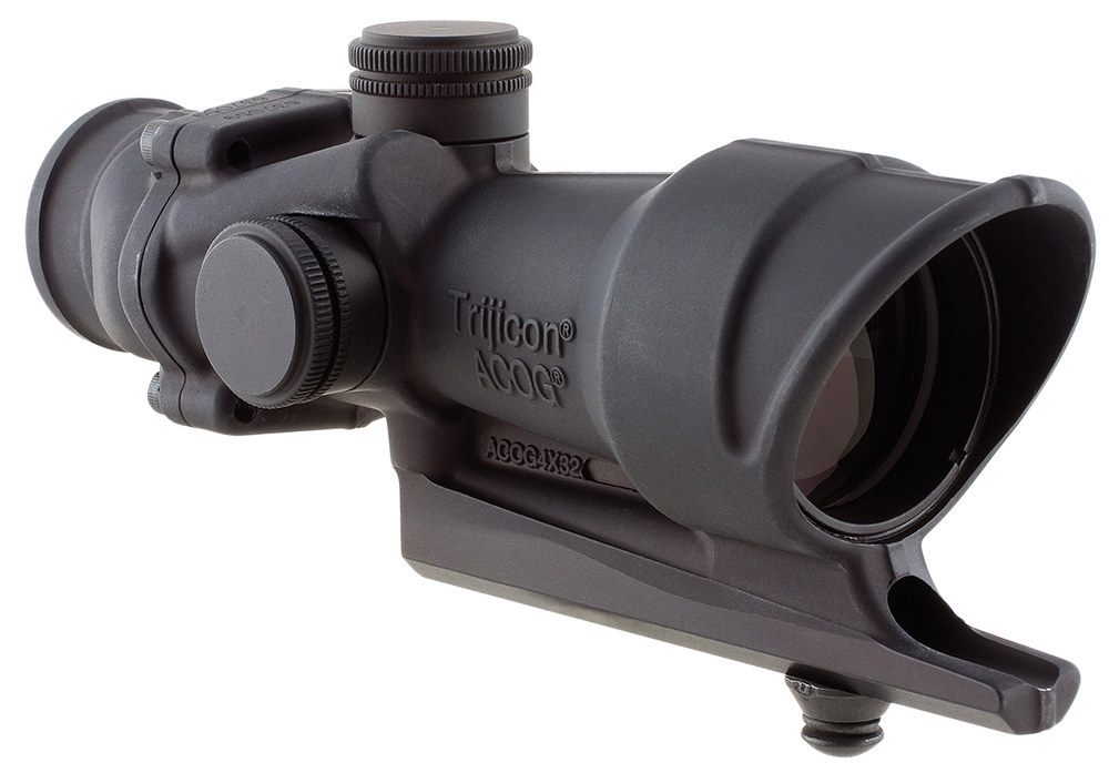 Trijicon 100103 ACOG Black Hardcoat Anodized 4x32mm Illuminated Red ...