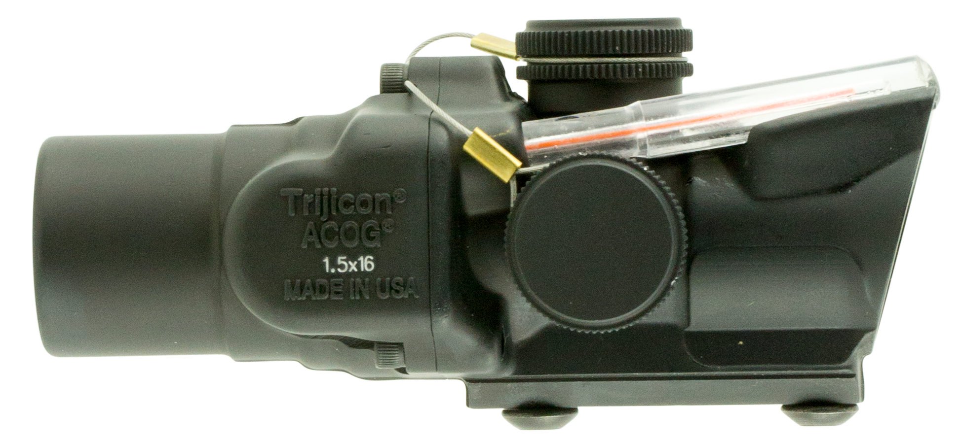Trijicon 400241 ACOG Matte Black 1.5x 16mm Illuminated Red Circle w/2 ...