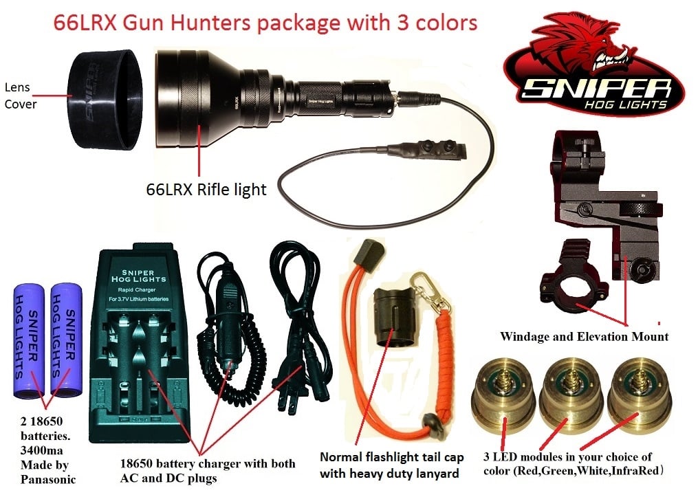 Sniper Hog Lights 66LRX Gun Hunters Package RWIR | Hog Lights