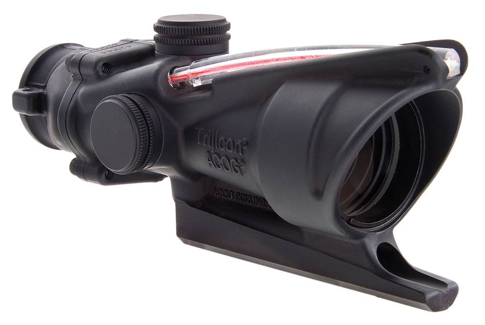 Trijicon 100213 ACOG Black Hardcoat Anodized 4x32mm Illuminated Red ...