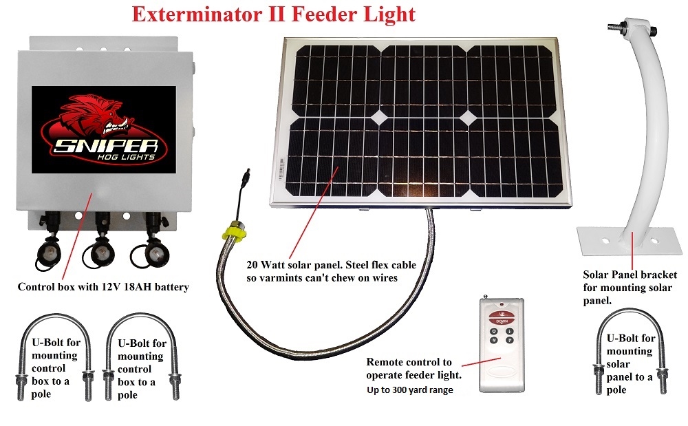 Sniper Hog Lights Exterminator II Red Feeder Light D-REFL