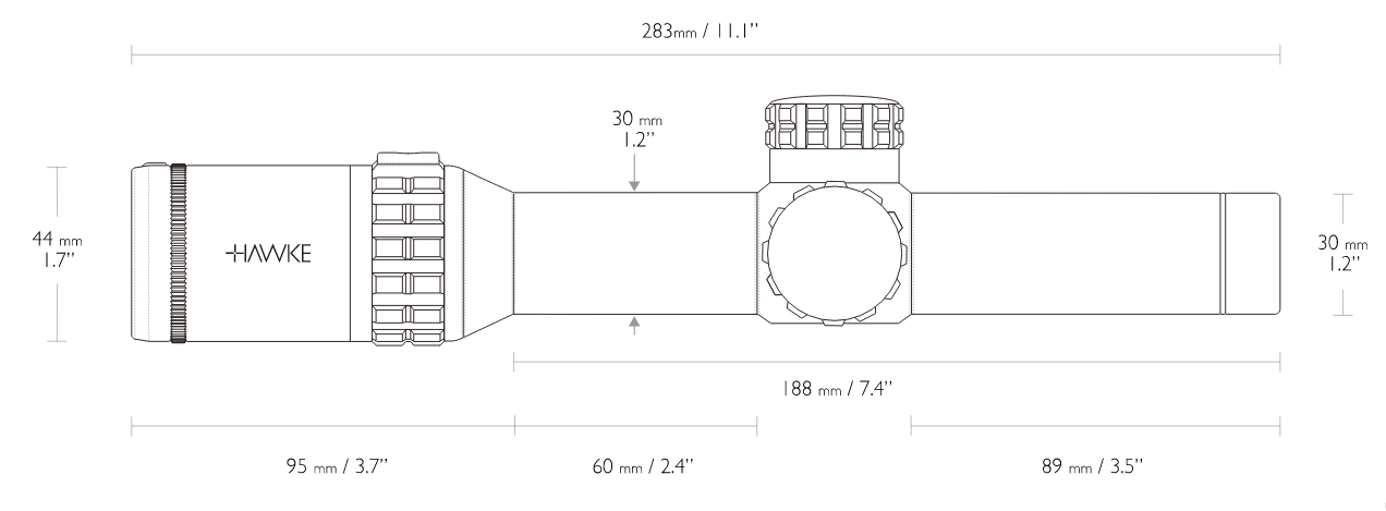 Hawke Frontier 1-6x24 Tactical Scope | Night Vision Guys