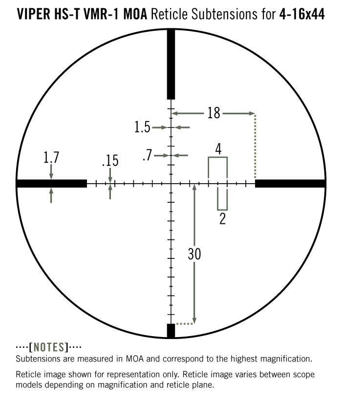 Vortex Viper HS-T 4-16x44 Riflescope VMR-1 MOA Reticle VHS-4309